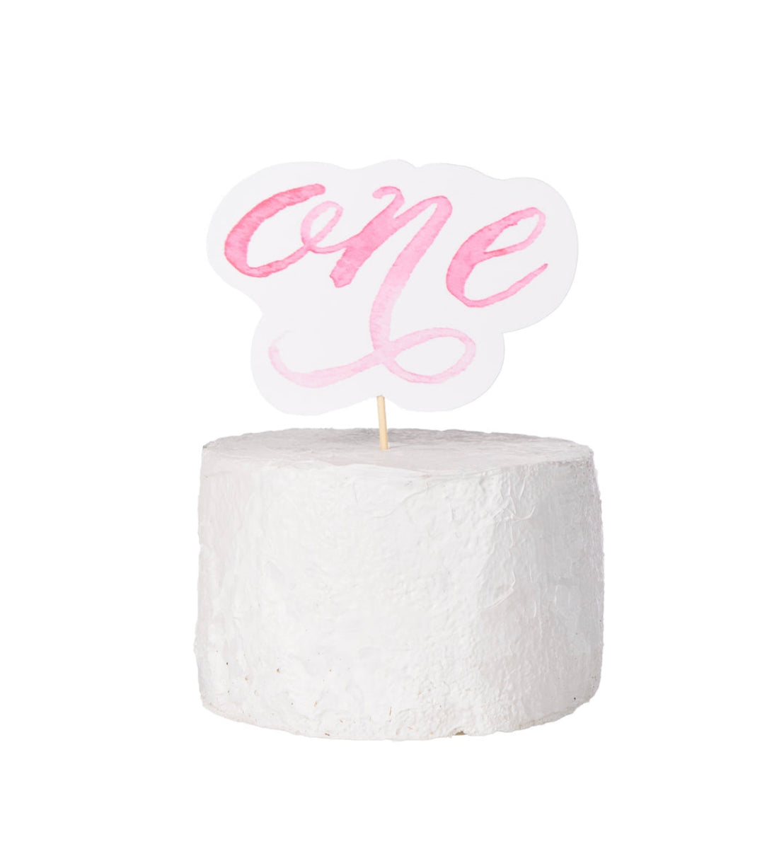 "One" Cake Topper - Pink – Tiny Town Fairhope